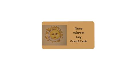 Sun Moon Address Labels Zazzle