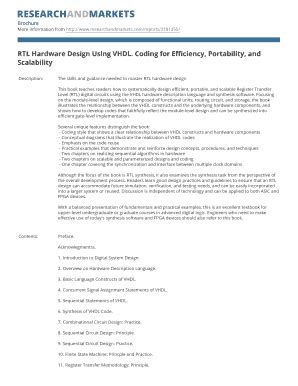 Fillable Online RTL Hardware Design Using VHDL Coding For Efficiency Portability Fax Email