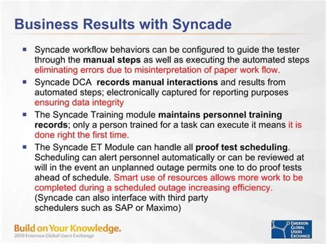 Using Syncade Workflow And Ams Device Manager For Sif Proof Testing On