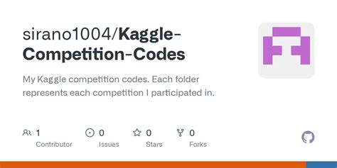 Github Sirano Kaggle Competition Codes My Kaggle Competition Codes Each Folder