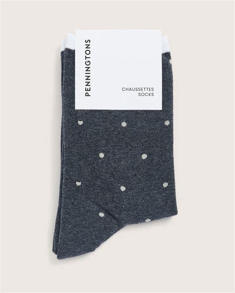 Scallop Edge Crew Socks Dotted Print Penningtons