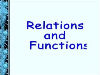 Relations And Functions Ppt