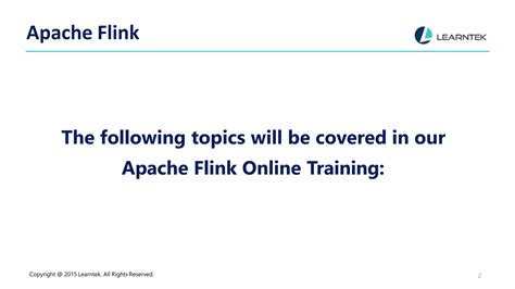 Apache Flink PPT
