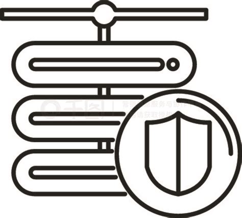 服务器免抠元素 网络服务器保护图标。概述网络服务器保护矢量图标，用于在白色背景上隔离的网页设计。网络服务器保护图标，轮廓样式 素材免费下载 450像素 Eps格式 编号41740686 千图网