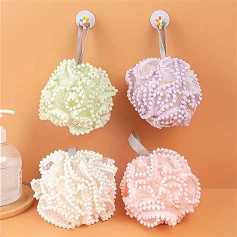 Lovely Bath Balls Large Bath Loofah Scrubbing Foaming Bath Temu