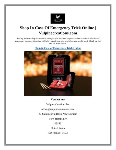 Ppt Shop In Case Of Emergency Trick Online Vulpinecreations