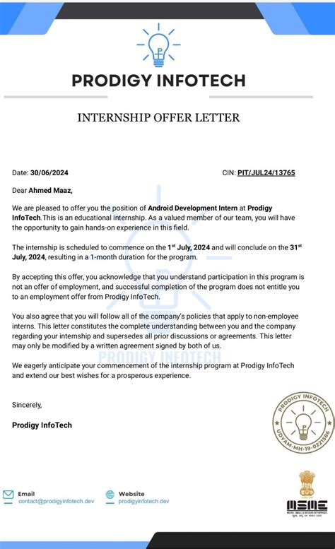 Ahmed Maaz On Linkedin Internship Prodigyinfotech Androiddevelopment Mobileappdevelopment