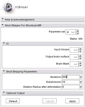 Documentation Modules SkullStripper Slicer Wiki