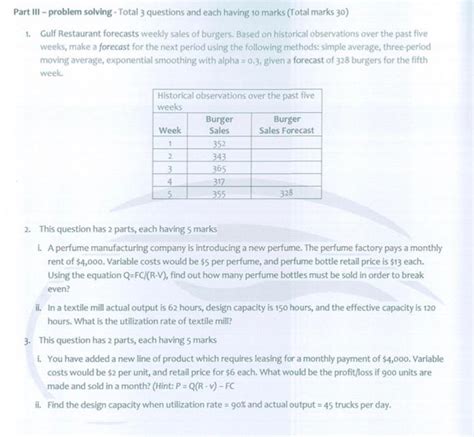 solved part iii problem solving total 3 questions and