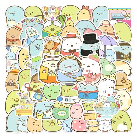Q Funny Sumikkogurashi Series 02 Stickers 60pcs Set Fashion Diy