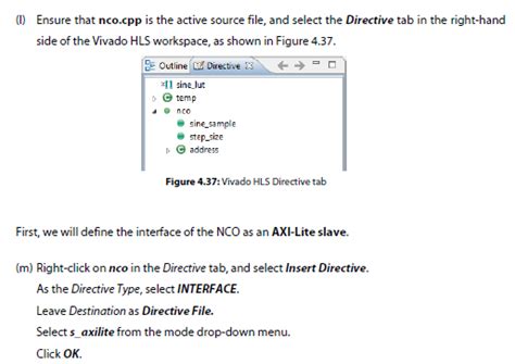 Vivado The Zynq Book Tutorials Lab 4 C Part Adding Directive Problem