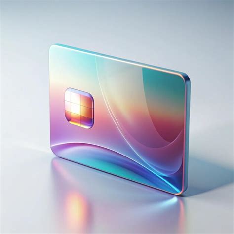 Credit Card With Glass Morphism Effect For Modern Ui Design Premium