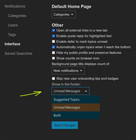 Display Unread Messages In The Footer Blender Artists Website Support