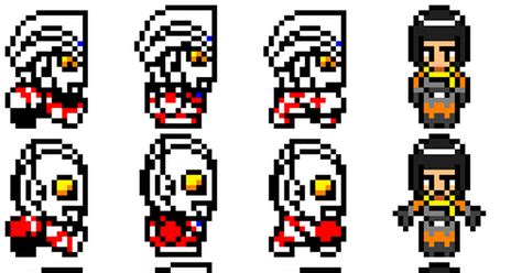 ドット絵 ウルトラ怪獣擬人化計画の怪獣娘のドット（第二期奥特チーム） 早安鞠呉のイラスト Pixiv