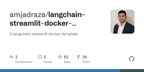 Github Amjadrazalangchain Streamlit Docker Template A Langchain