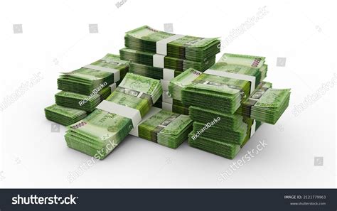 Stack Guyanese Dollar Notes 3d Rendering Stock Illustration 2121779963