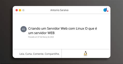 Criando Um Servidor Web Com Linux O Que é Um Servidor Web Antonio