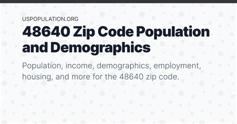 48640 Zip Code Population Income Demographics Employment Housing