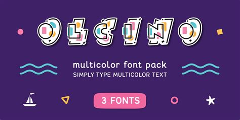 Olcino Multicolor Font Pack