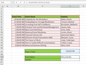 How To Perform A VLOOKUP With Time Range In Excel Sheetaki