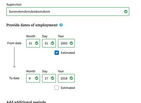 Time Period Of Additional Employment Activities Should Not Overlap Main Entry · Issue 1036