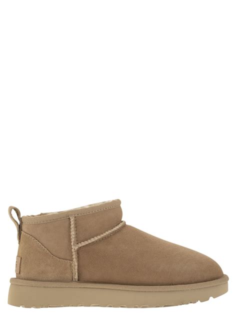 UGG Classic Ultra Mini Sheepskin Boot Sand Editorialist