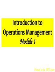 Understanding Operations Management: Key Concepts and Functions | Course Hero