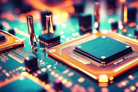 ai circuitry tech cpu and computer chip concept stock illustration