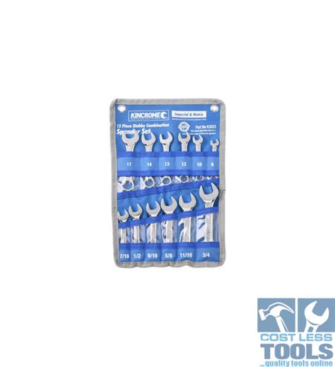 Kincrome 12 Piece Metric Imperial Combination Spanner Set Cost Less Tools
