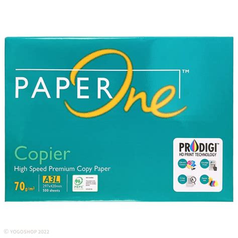 Paper One A3影印紙 70磅 一包500張入 A3 列印紙 70磅影印紙 白色影印紙 光 Yahoo奇摩拍賣