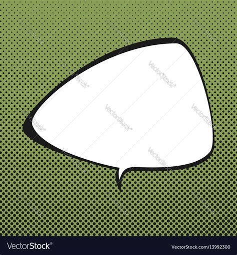 Triangular Speech Bubble Retro Style Royalty Free Vector