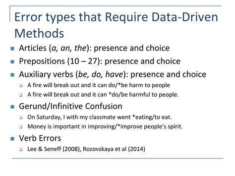 PPT Automatic Grammatical Error Correction For Language Learners