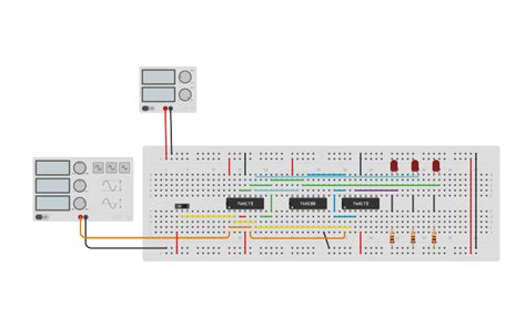circuit design synchronous counter tinkercad