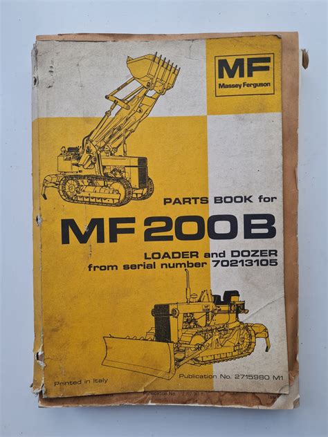 Massey Ferguson Mf200b Loader And Dozer Parts Catalogue Sps Parts