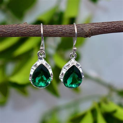 Emerald Earrings Etsy