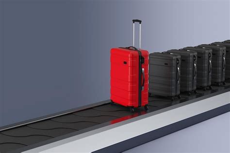 Conceito de férias de férias de viagem malas de plástico vermelhas e