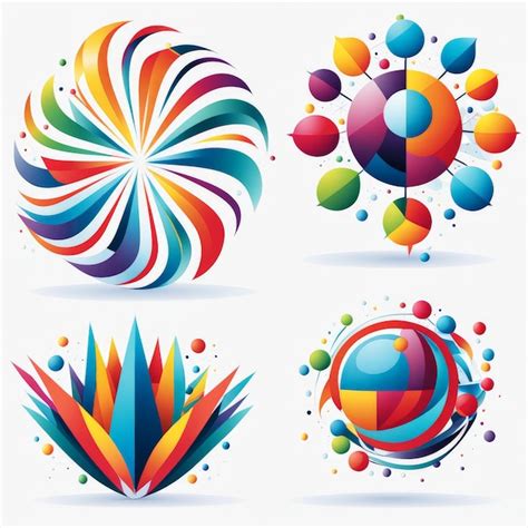 Vector Set Of Abstract Geometric Elements Premium Ai Generated Vector