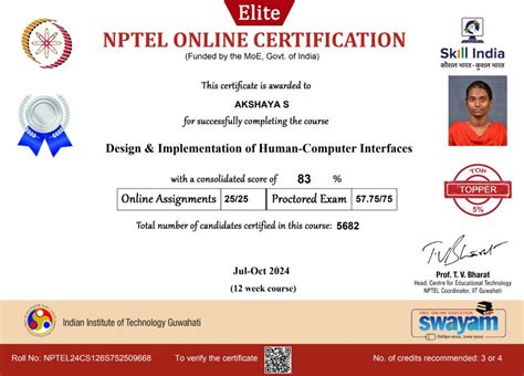 Akshaya Shanmugam On Linkedin Nptel Hci