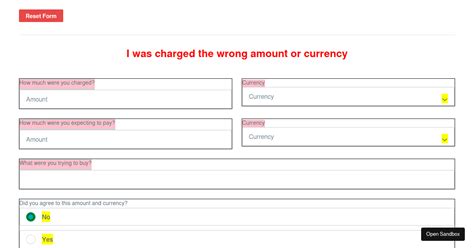 Transaction Dispute Forked Codesandbox