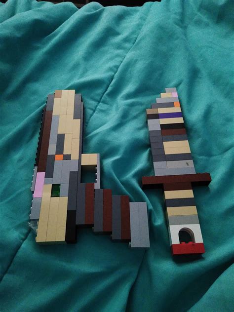 Lego Knife an Deagle: Deagle: +5 agility, 20 damage per shot, turns the ...
