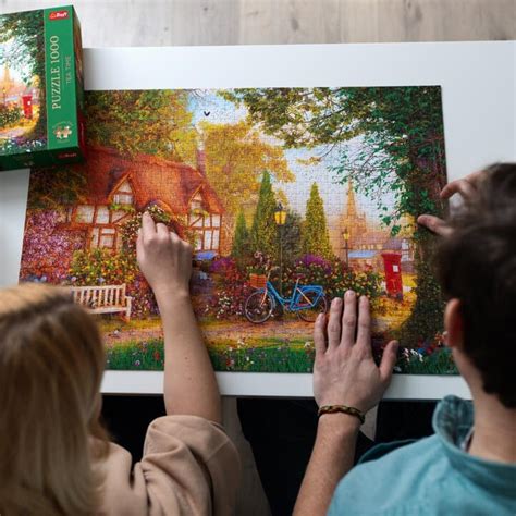 Premium Plus Thatched Cottage 1000 Piece Jigsaw Puzzle By Trefl