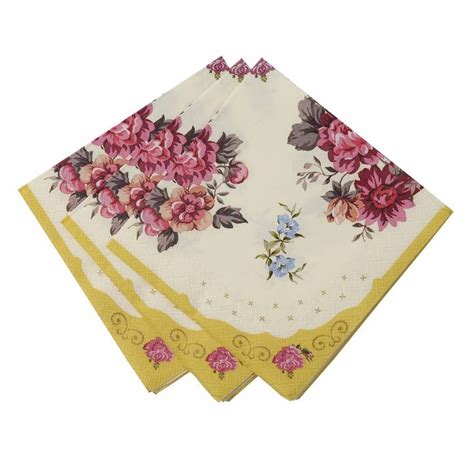 Vintage Floral Paper Napkins By Postbox Party