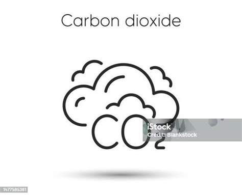 Ikon Saluran Gas Co2 Tanda Offset Karbon Dioksida Simbol Emisi Co2