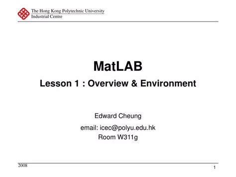 Ppt Matlab Lesson Overview Environment Powerpoint Presentation