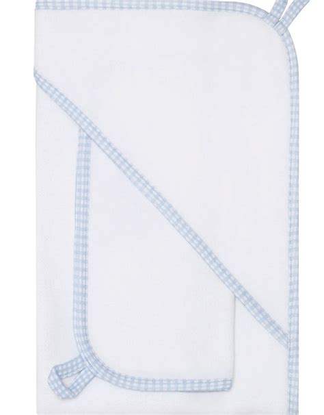Blue Gingham Towel Mini Macarons Boutique