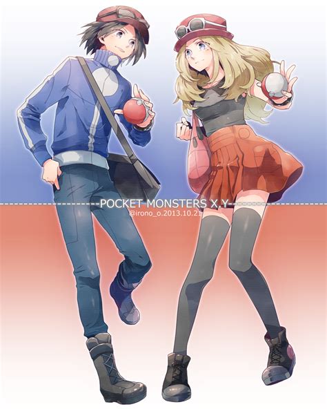 Serena And Calem Pokemon And 1 More Drawn By Ironoirtyu Danbooru