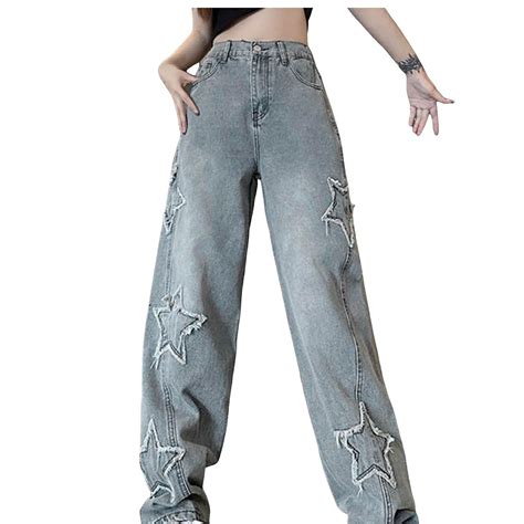 Flash Deal Hassda Womens Baggy Jeans Baggy Jeans For Women High Waist