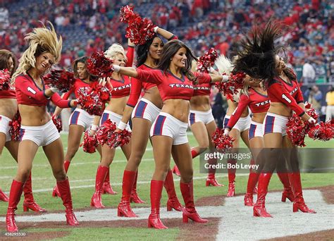 Houston Texans Cheerleaders Perform During A Football Game Between