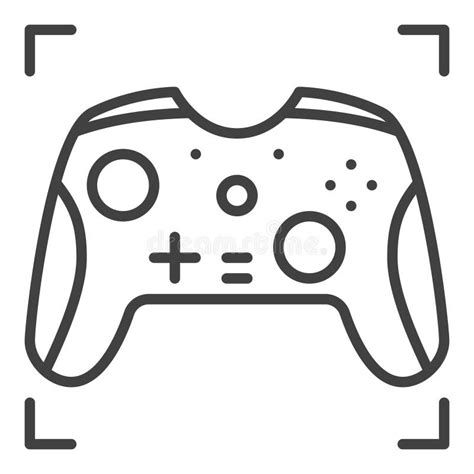 Console Gamepad Vector Gamer Device Icon Or Symbol In Thin Line Style Stock Illustration