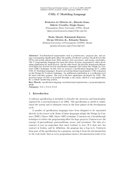pdf cml c modeling language